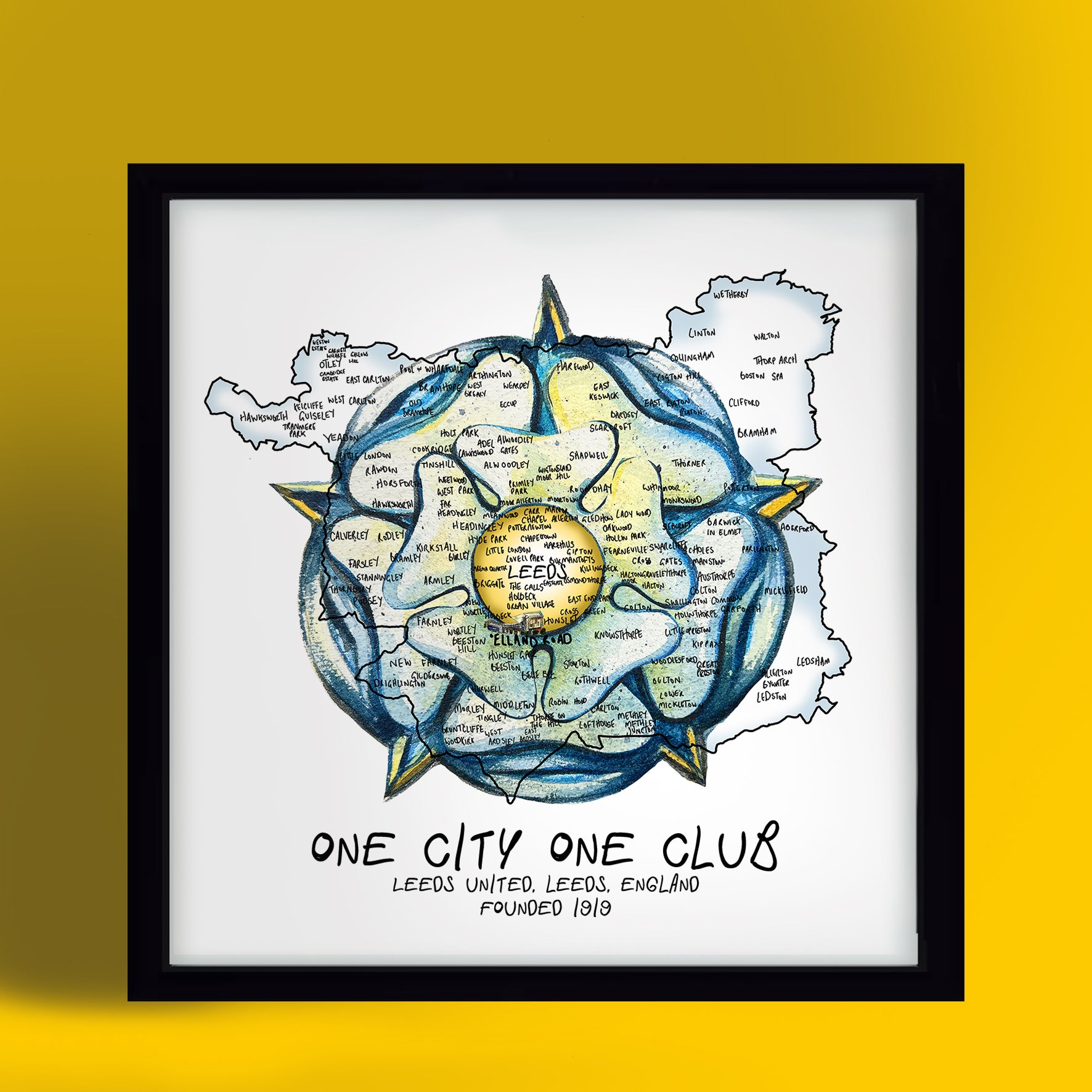 Leeds United Football Club Print – jh-football-prints