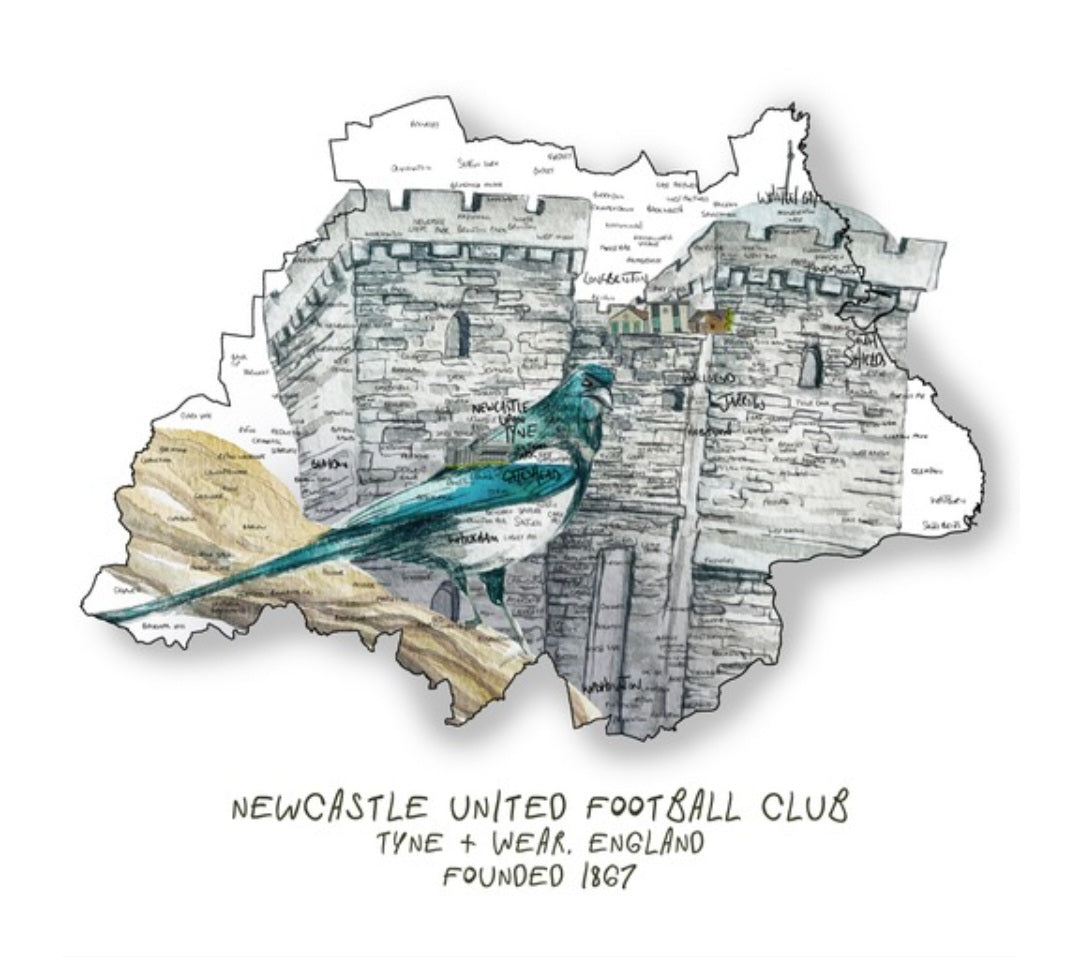 Newcastle United Football Club Print (2) – jh-football-prints