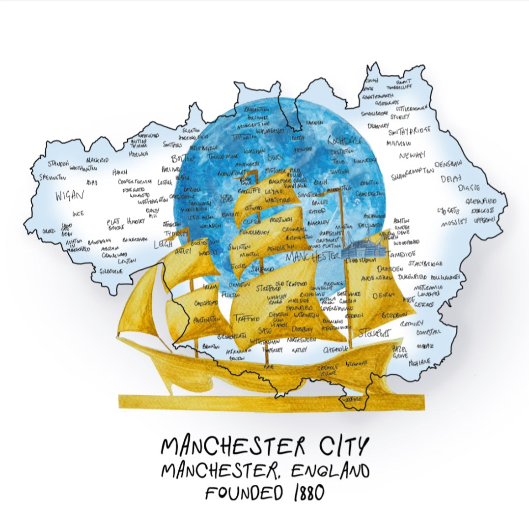 Manchester City Football Club Print – jh-football-prints