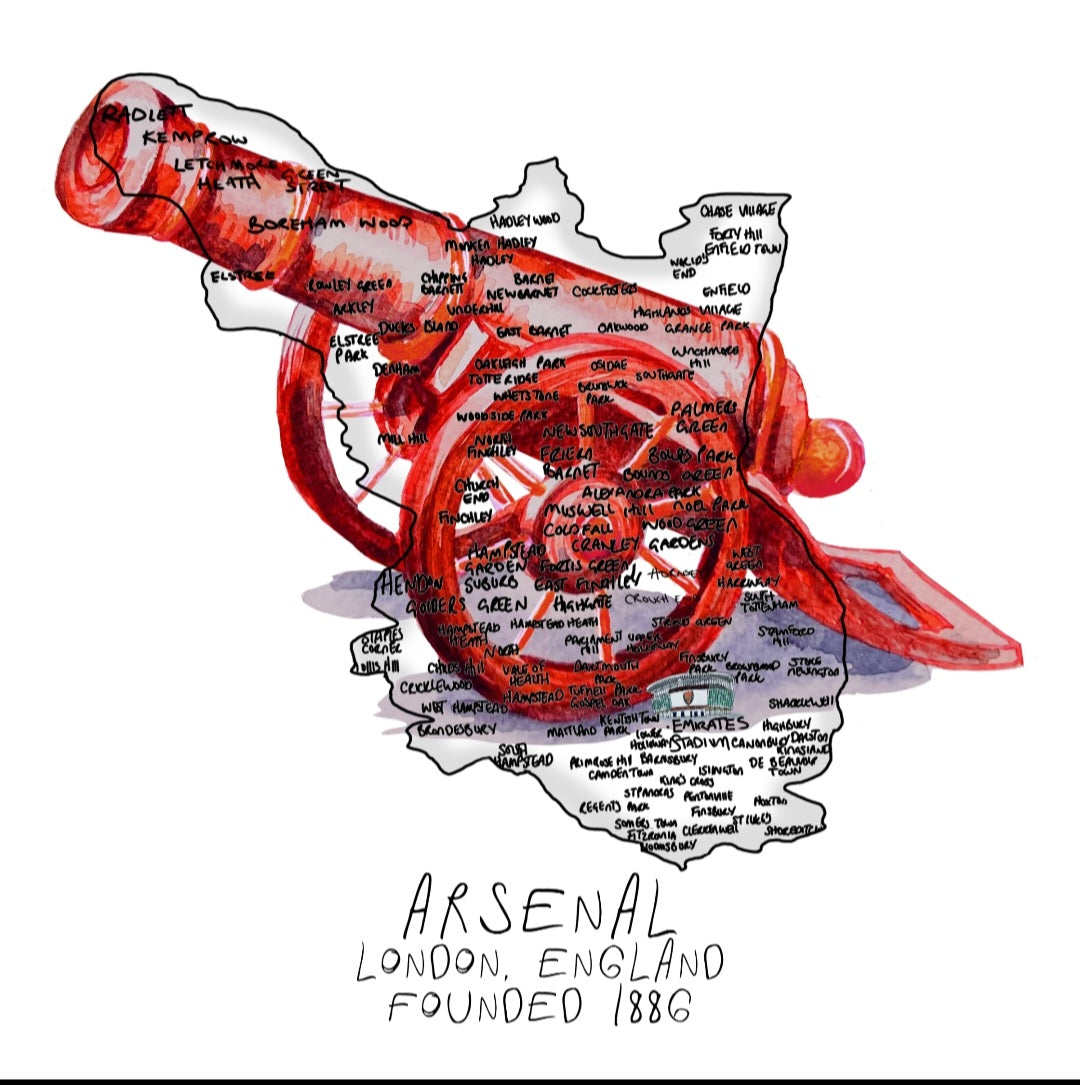 Arsenal Football Club Print – jh-football-prints